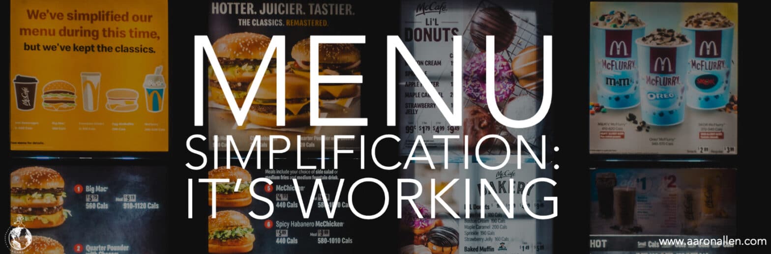 The Menu Strategy That is Working: Menu Simplification